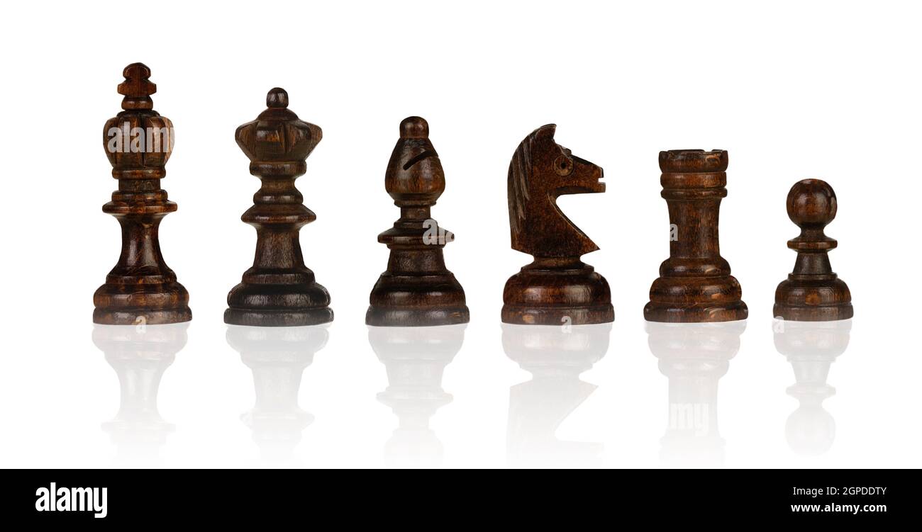 Chess figures isolated on a white background Stock Photo - Alamy