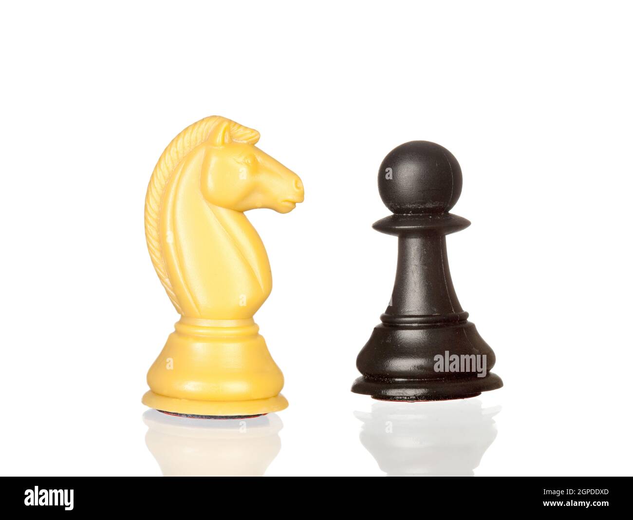 Two chess pieces isolated on a white background Stock Photo - Alamy