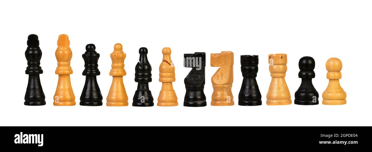 Chess figures isolated on a white background Stock Photo - Alamy