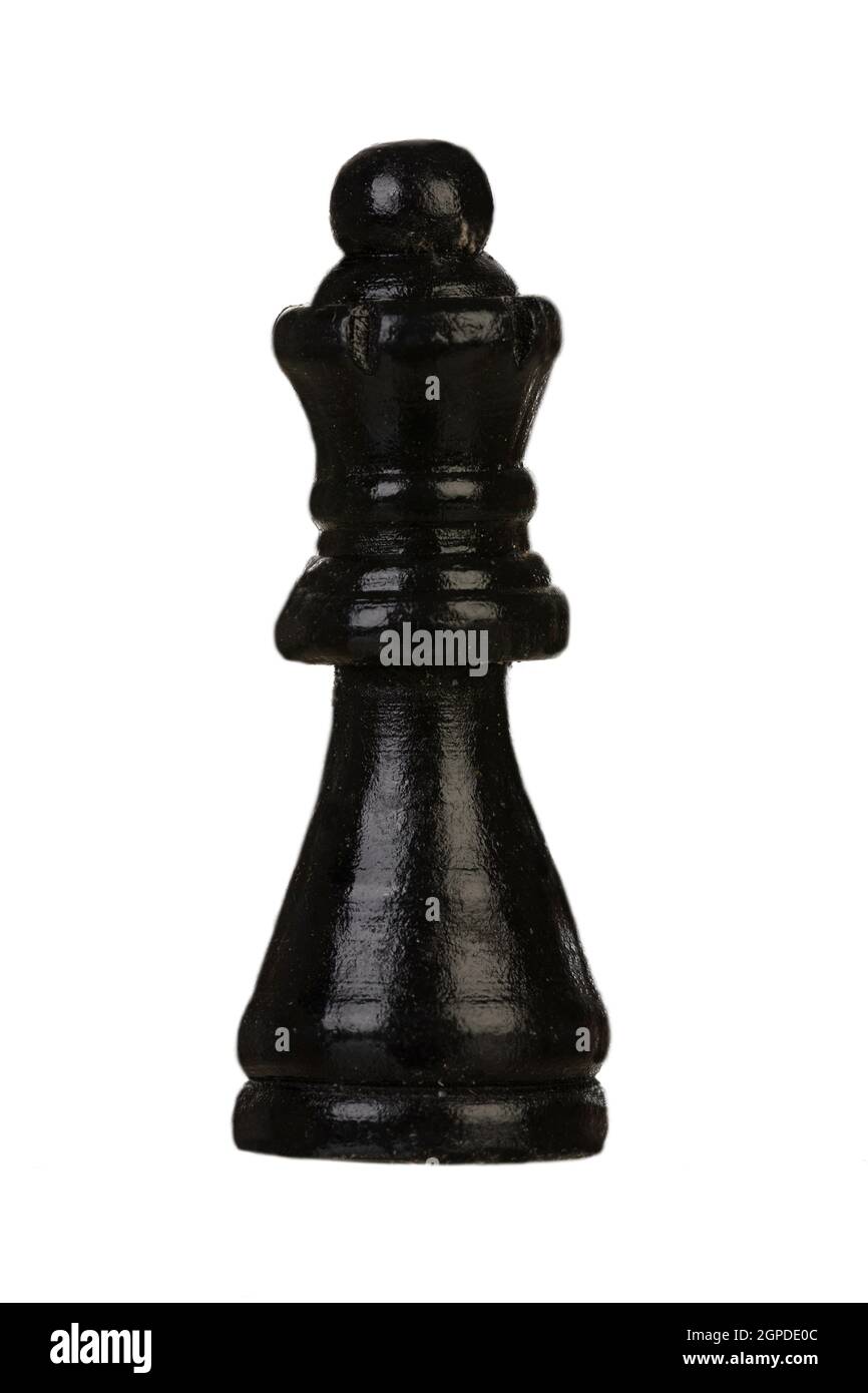 Black queen, chess piece isolated on a white background Stock Photo - Alamy
