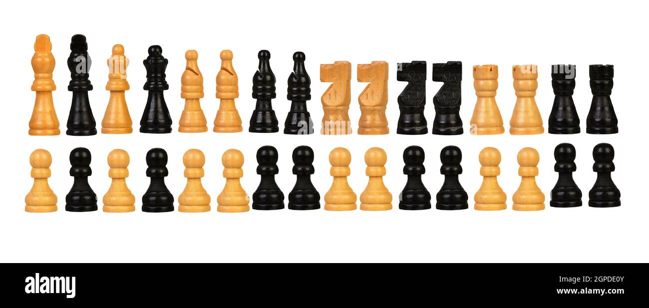 Chess figures isolated on a white background Stock Photo - Alamy