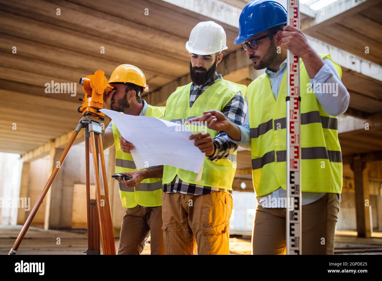 Business building teamwork people concept. Group of engineer with ...