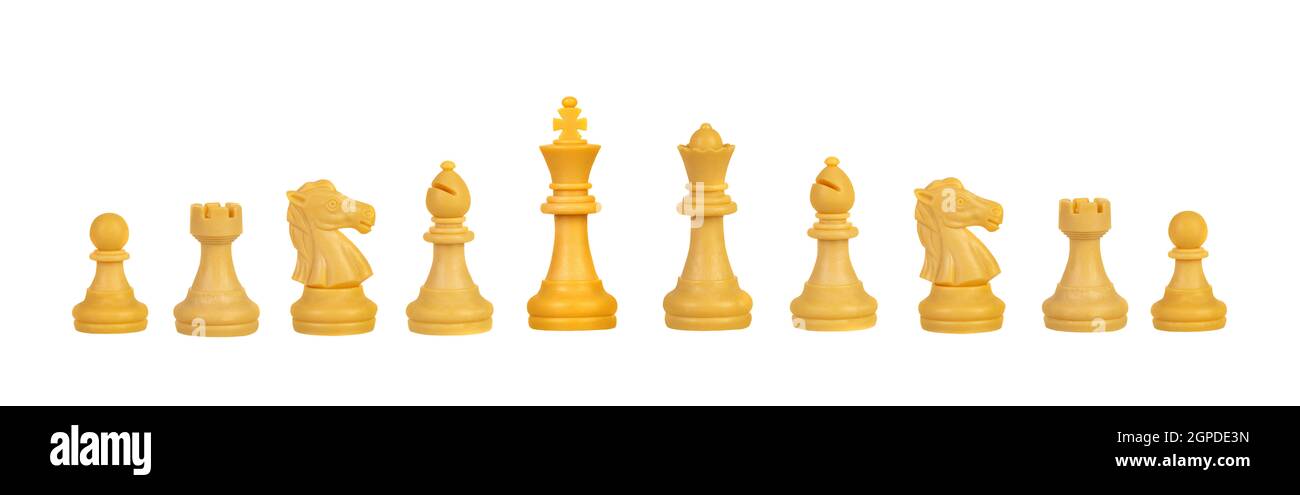 Chess figures isolated on a white background Stock Photo - Alamy