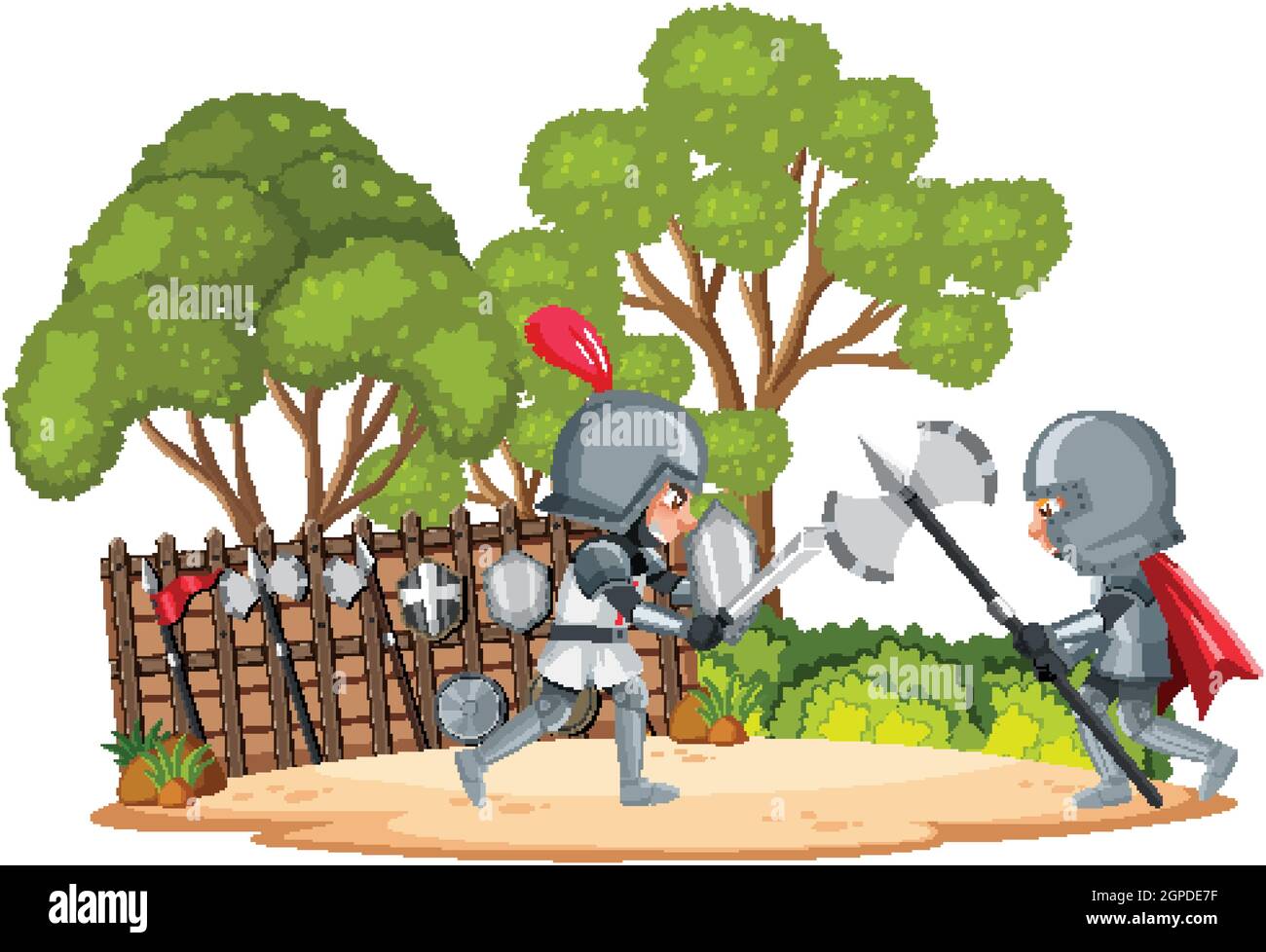 Knight ancient army fighting for kingdom illustration Stock Vector ...