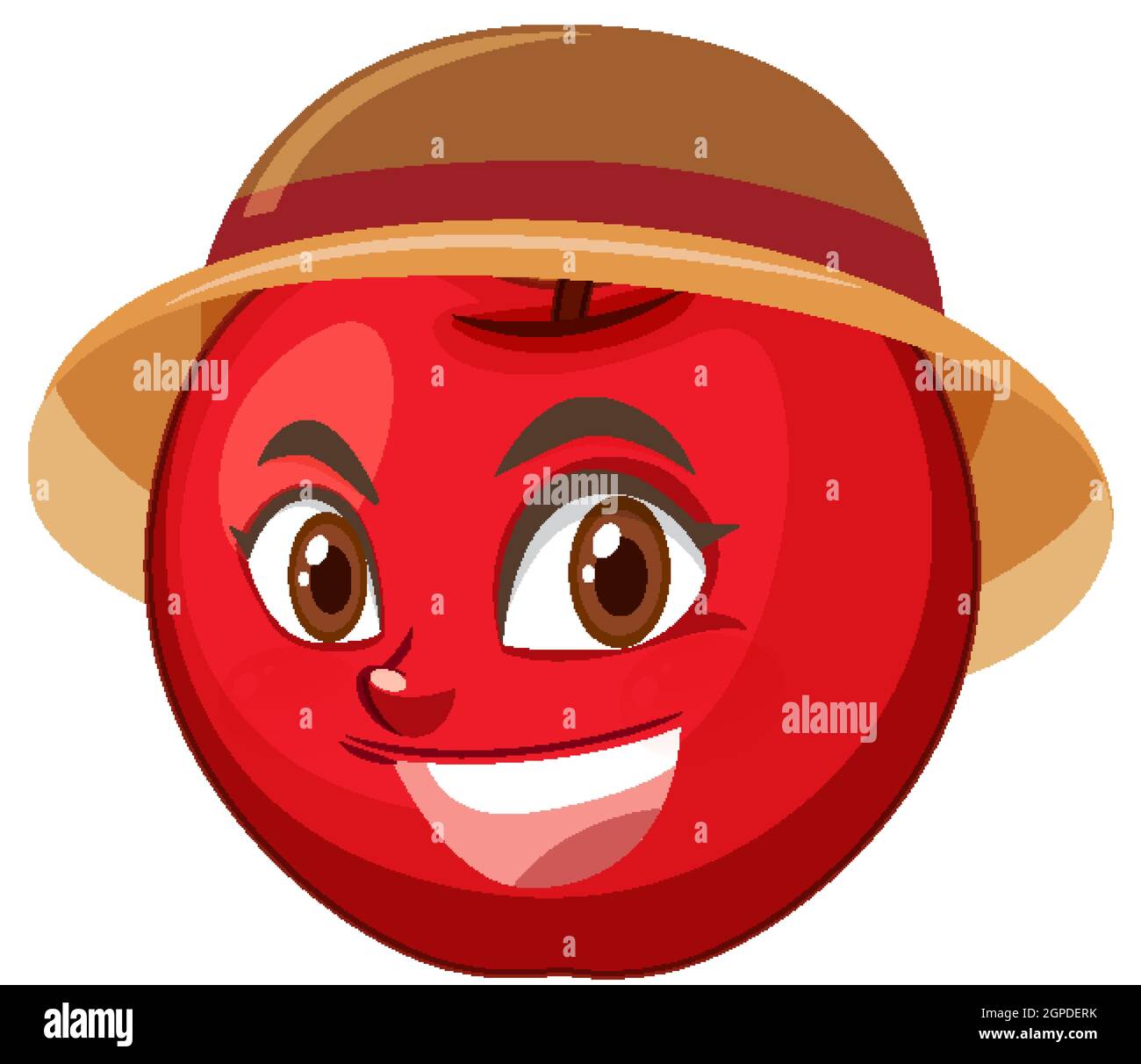 Apple cartoon character with facial expression illustration Stock ...