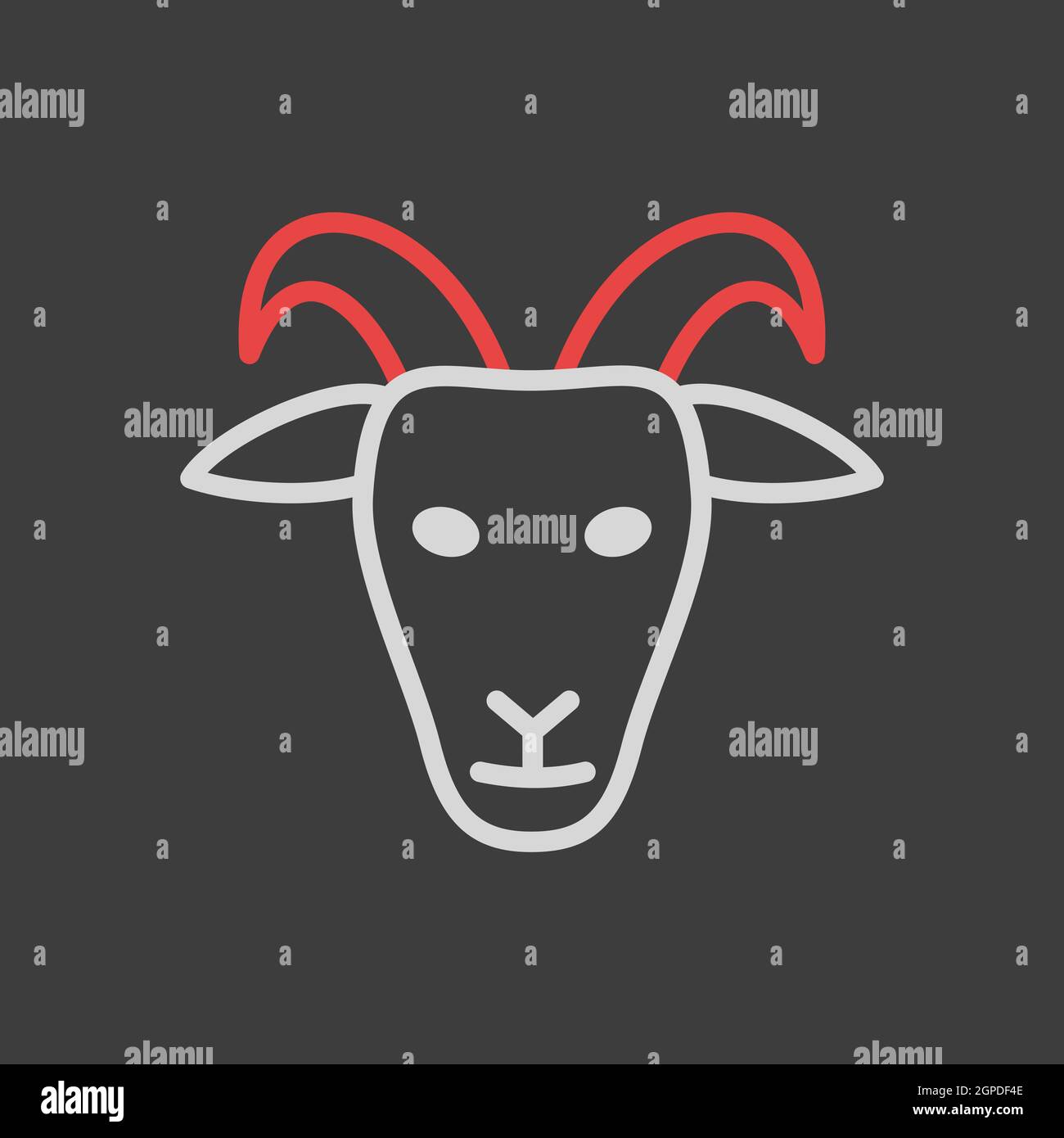 Goat icon. Animal head. Farm sign. Graph symbol for your web site ...