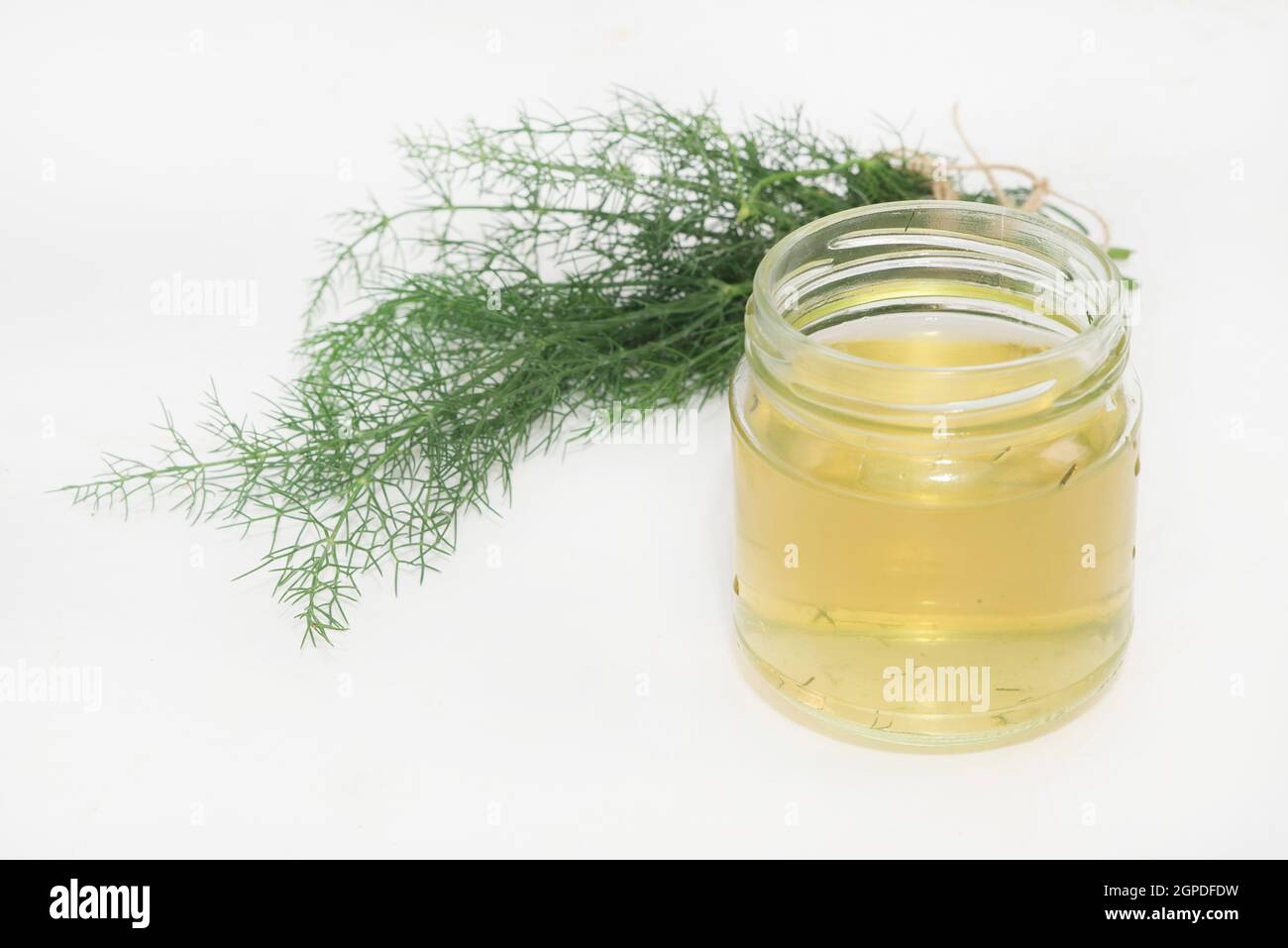 natural fennel tea on glass Stock Photo - Alamy