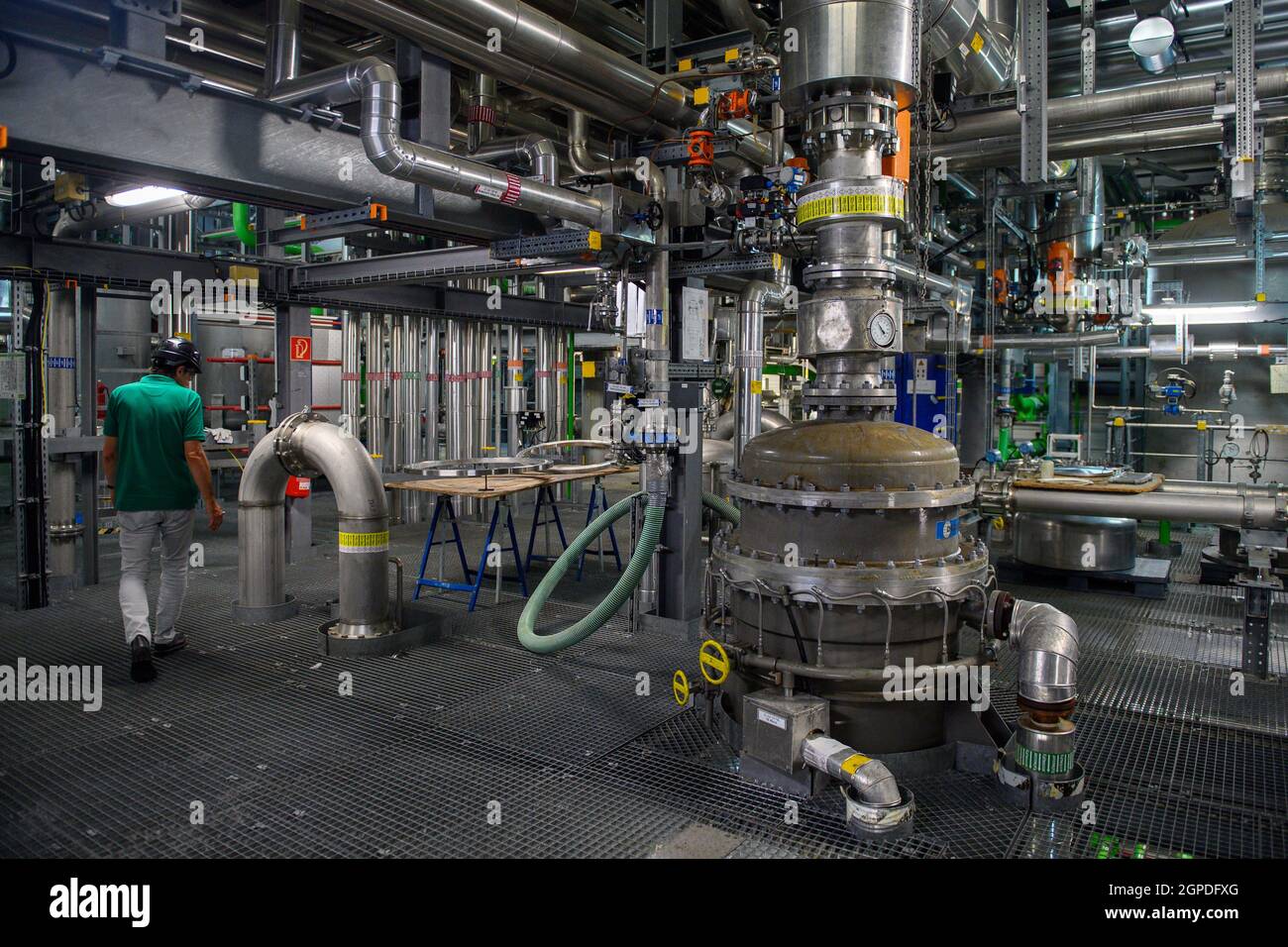 Genthin, Germany. 24th Sep, 2021. Michael Fleig, plant manager of the ...