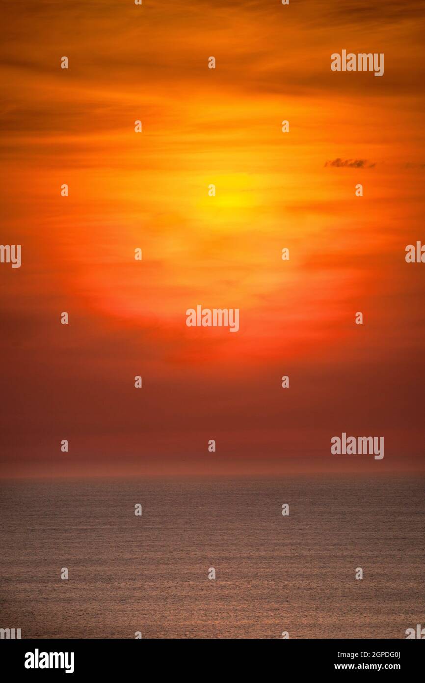 Amazing sunset with golden and black colors Stock Photo - Alamy