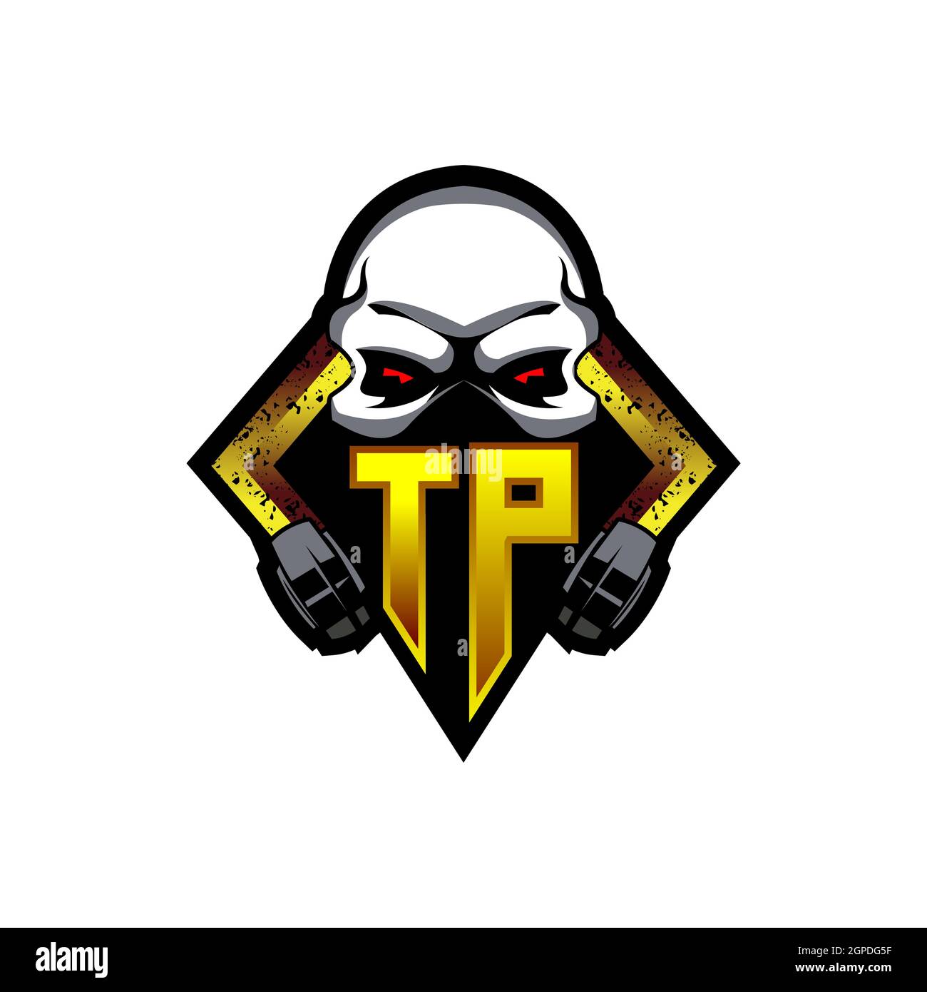 TP Logo monogram with Skull Shape designs template vector icon modern Stock Vector Image Art Alamy