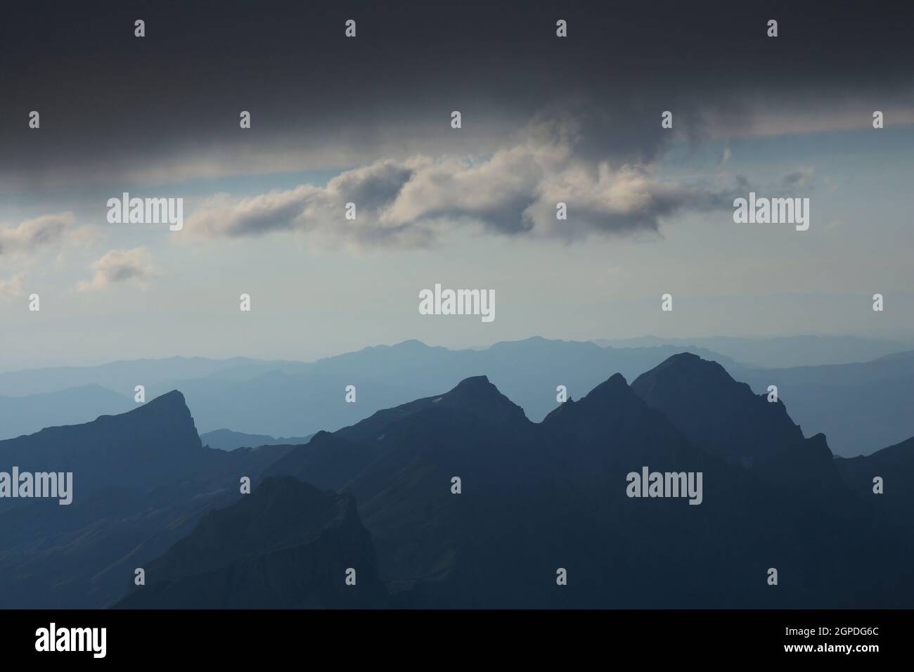 Evening scene on Mt Titlis Stock Photo - Alamy