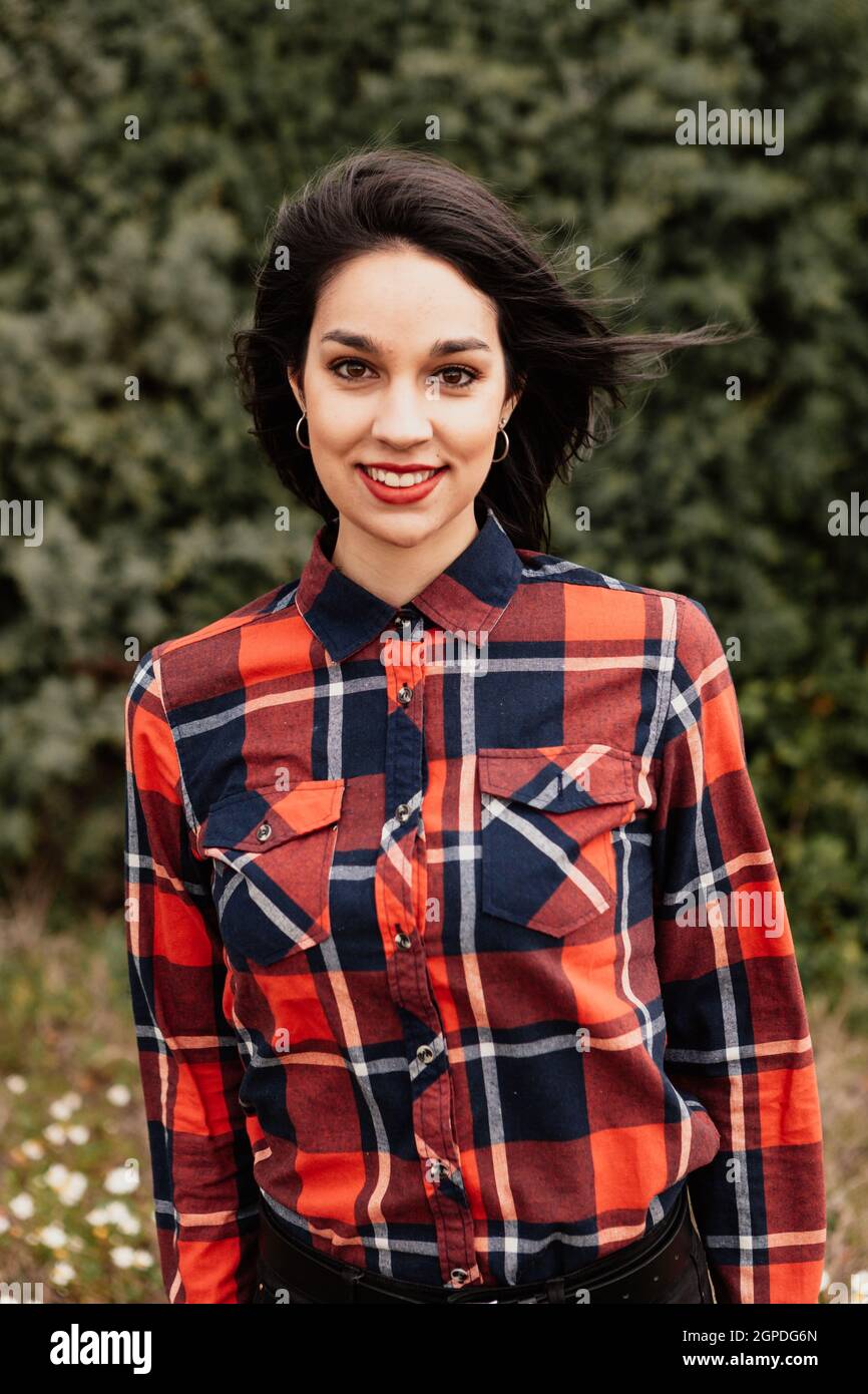 Red plaid shirt hi-res stock photography and images - Alamy