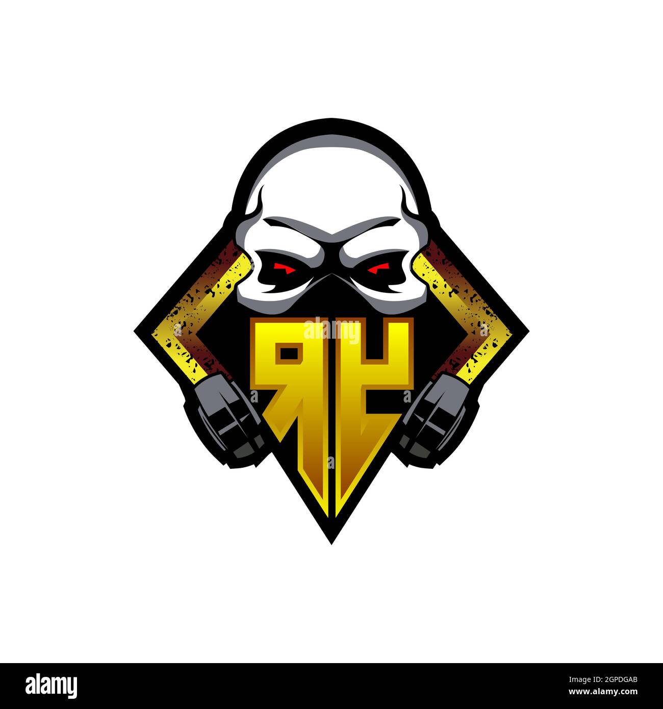 SS Logo ESport Gaming Initial with Blue Light Color design vector ...