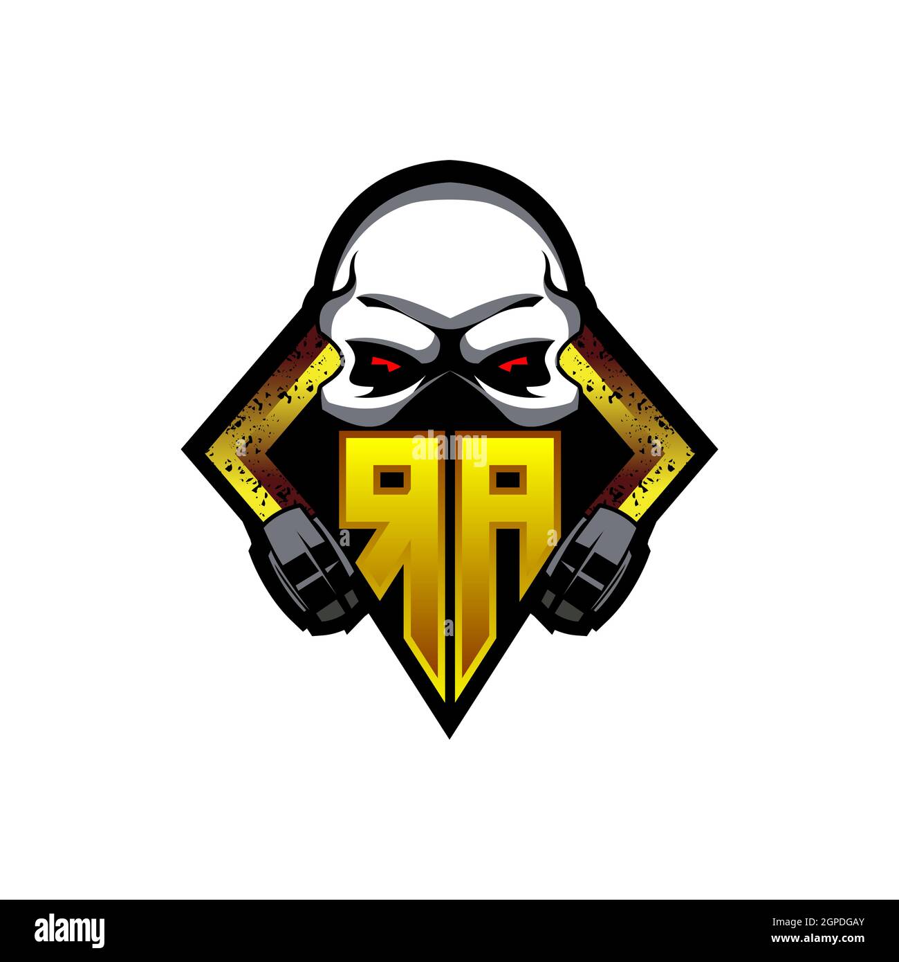 SA Logo ESport Gaming Initial with Blue Light Color design vector ...
