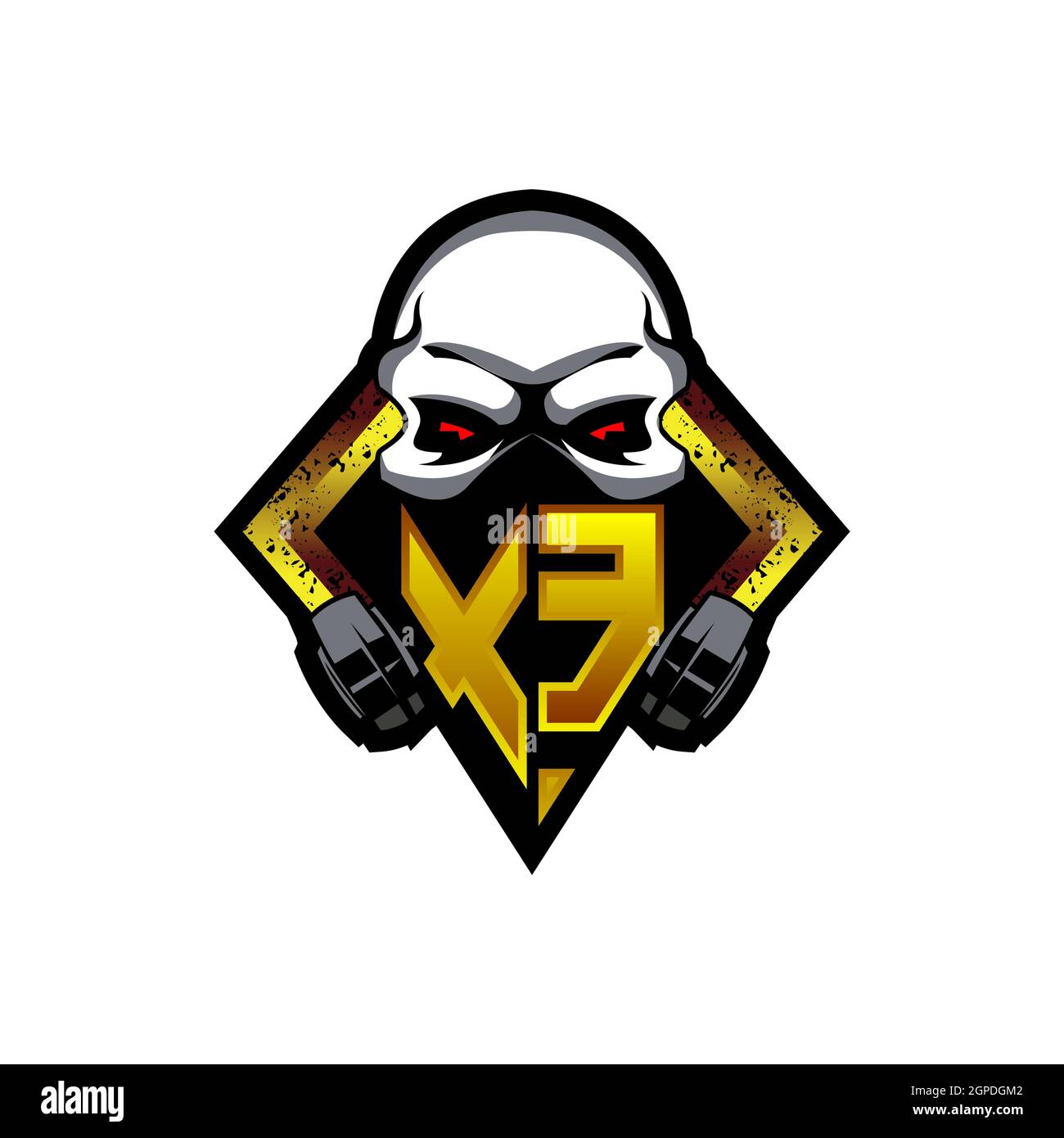 XE Logo monogram with Skull Shape designs template vector icon modern ...