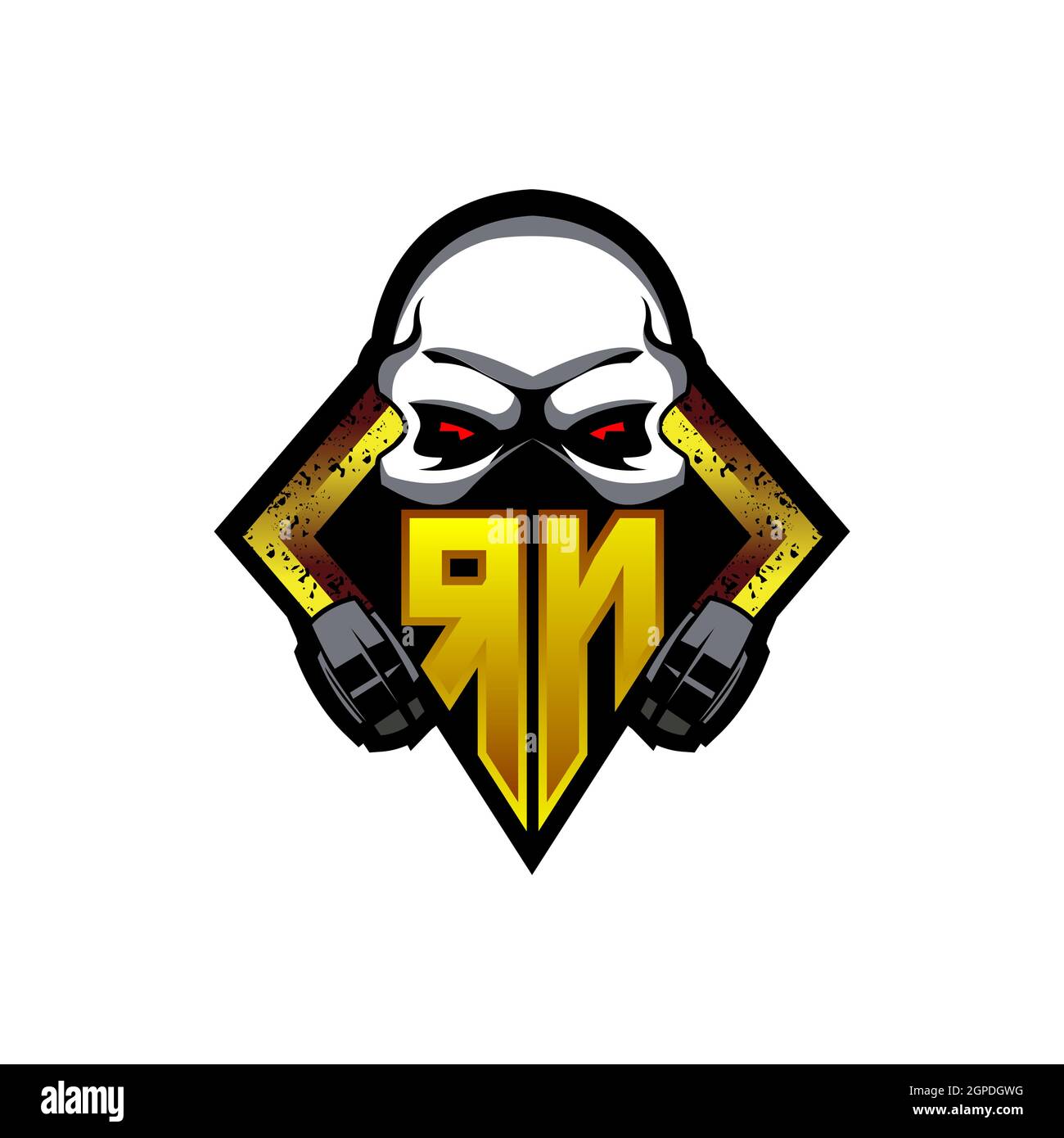 SP Logo ESport Gaming Initial with Blue Light Color design vector ...