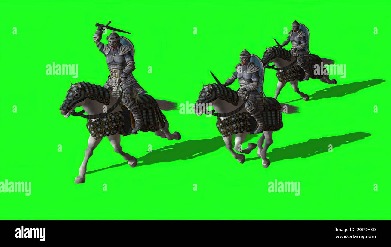 Cavalry medieval war horse animation hi-res stock photography and ...