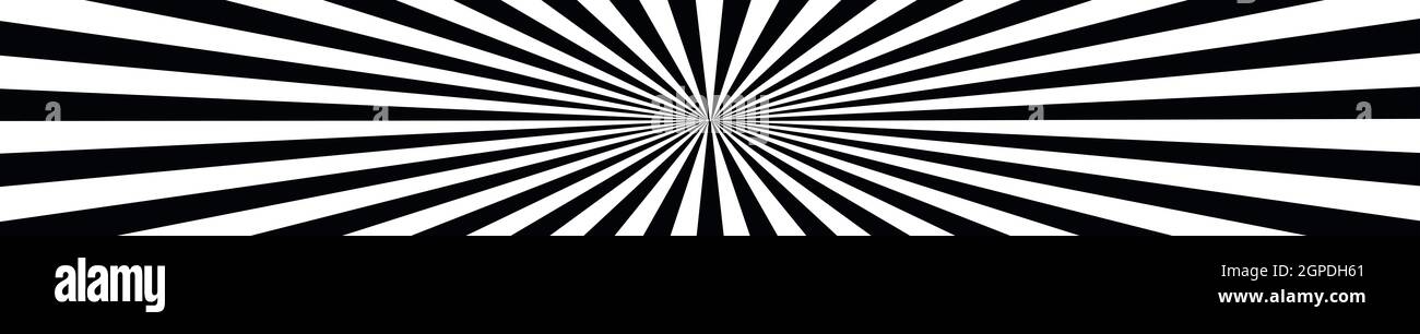 Abstract black and white sun rays - Vector illustration Stock Photo - Alamy