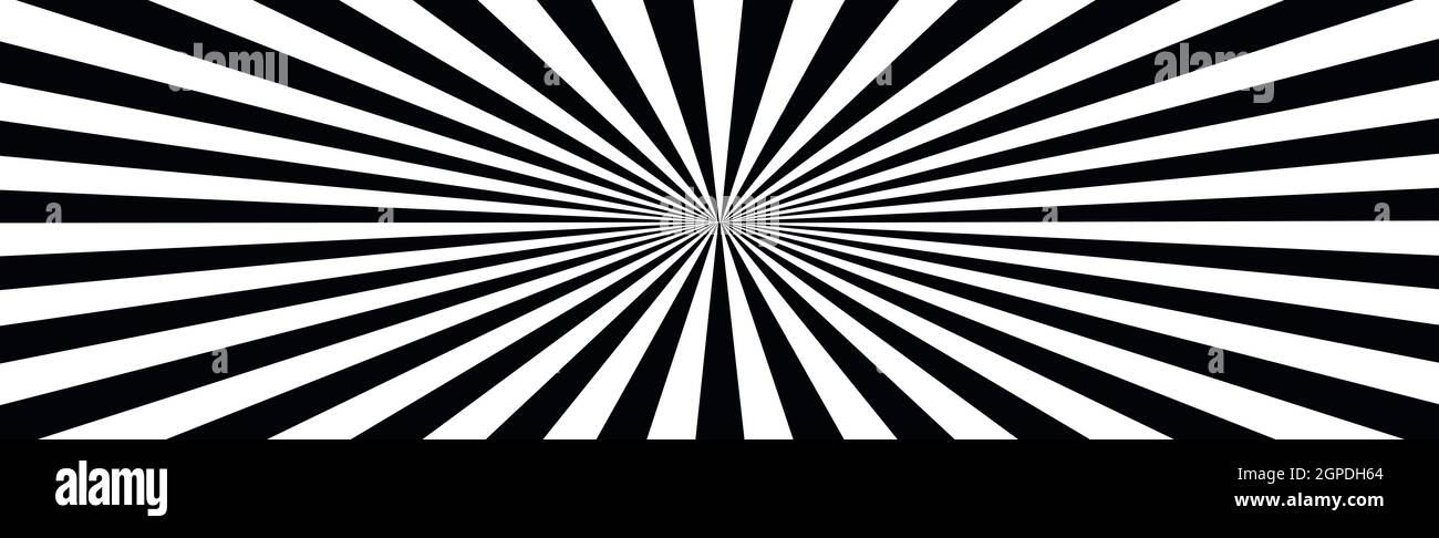 Abstract black and white sun rays - Vector illustration Stock Photo - Alamy