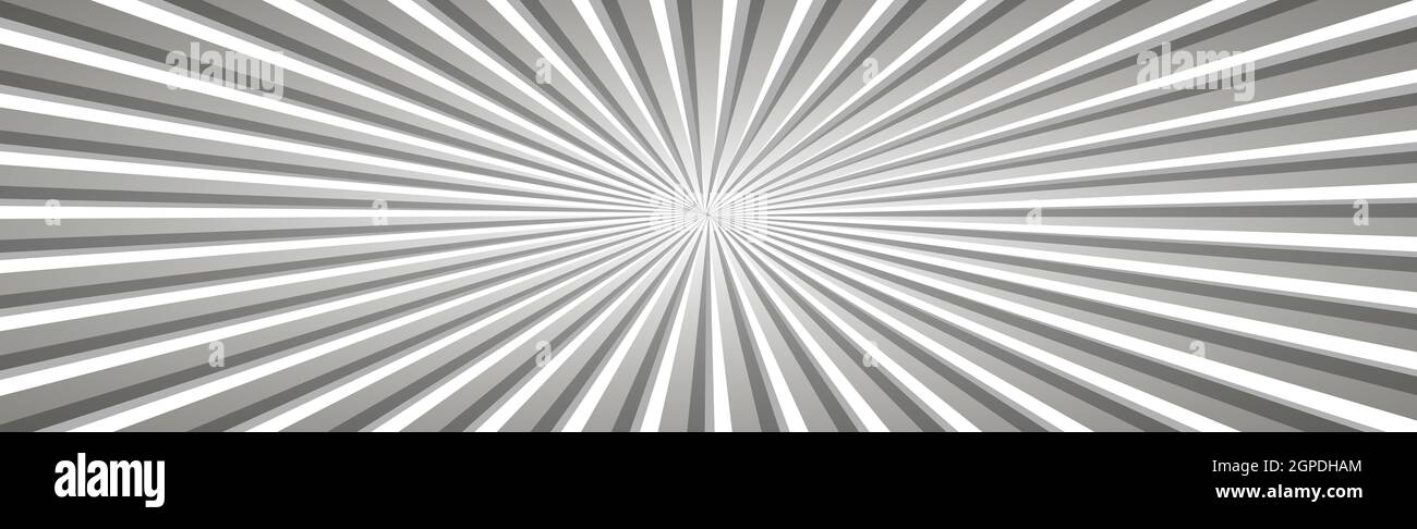 Abstract black and white sun rays - Vector illustration Stock Photo - Alamy