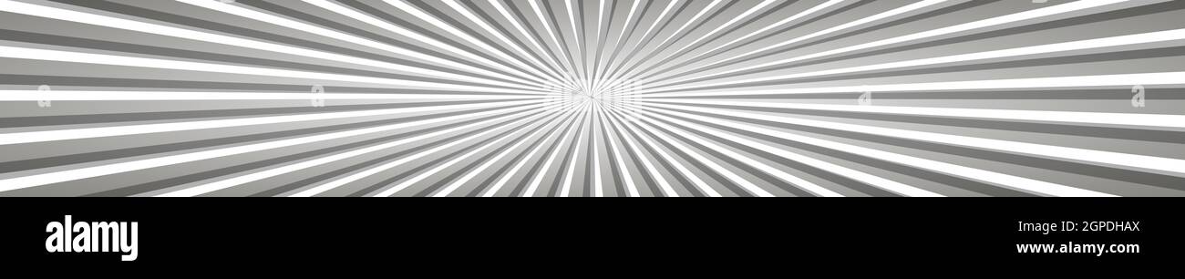 Abstract black and white sun rays - Vector illustration Stock Photo - Alamy