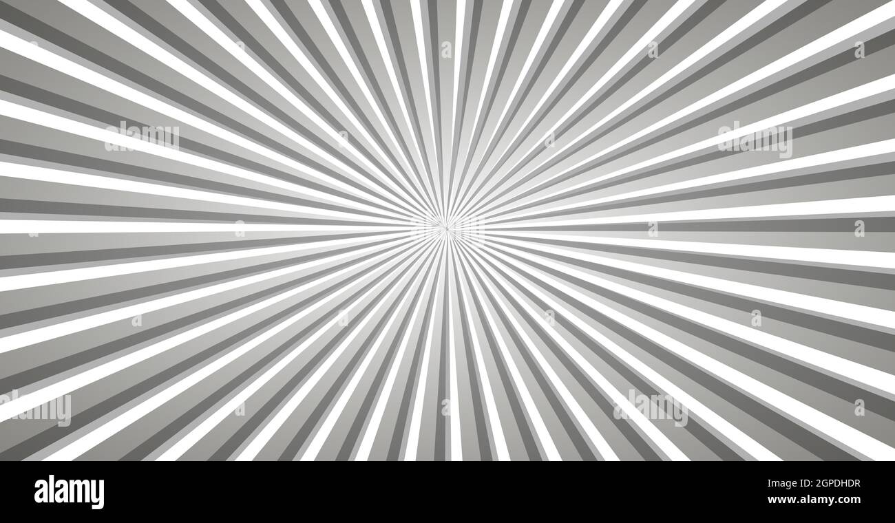 Black And White Sun Rays Vector