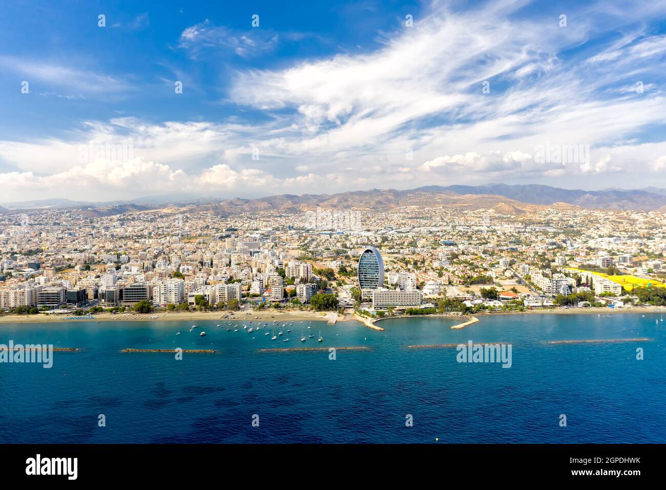 Aerial view of Limassol coastline, Cyprus Stock Photo - Alamy