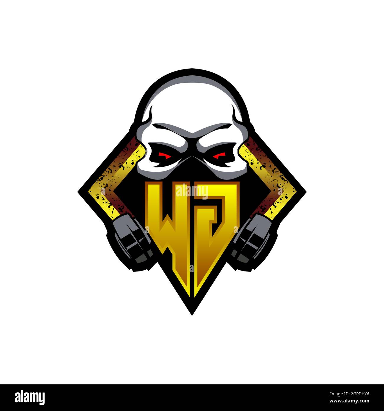 ZG Logo ESport Gaming Initial with Blue Light Color design vector ...