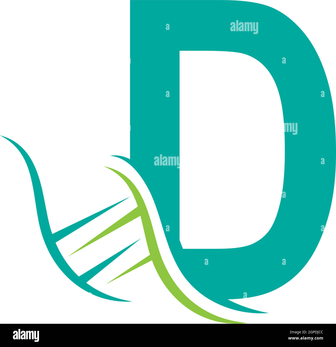 DNA icon logo with letter D template design Stock Vector Image & Art ...