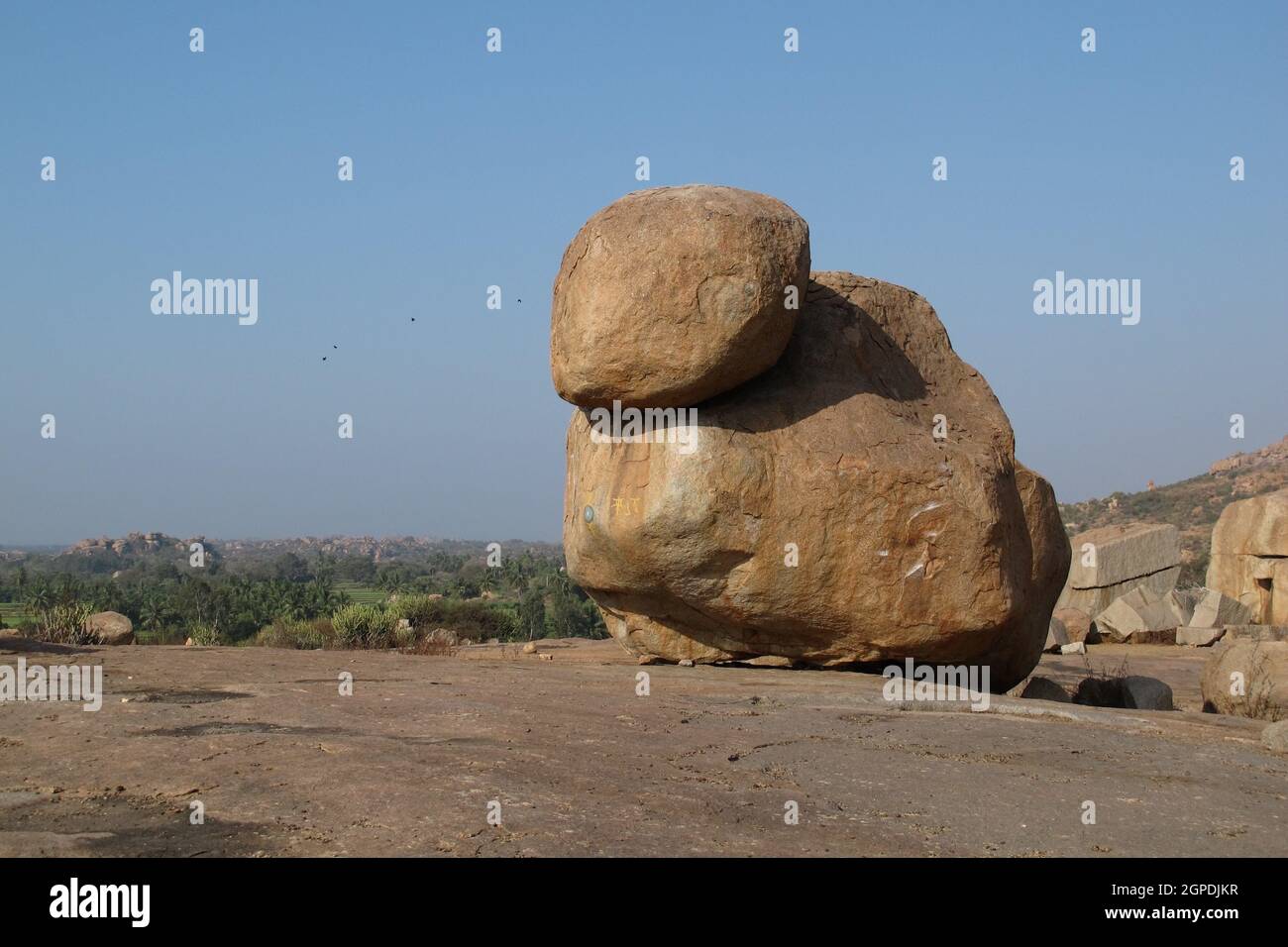 Very big granite boulder used by rock climbers Stock Photo - Alamy