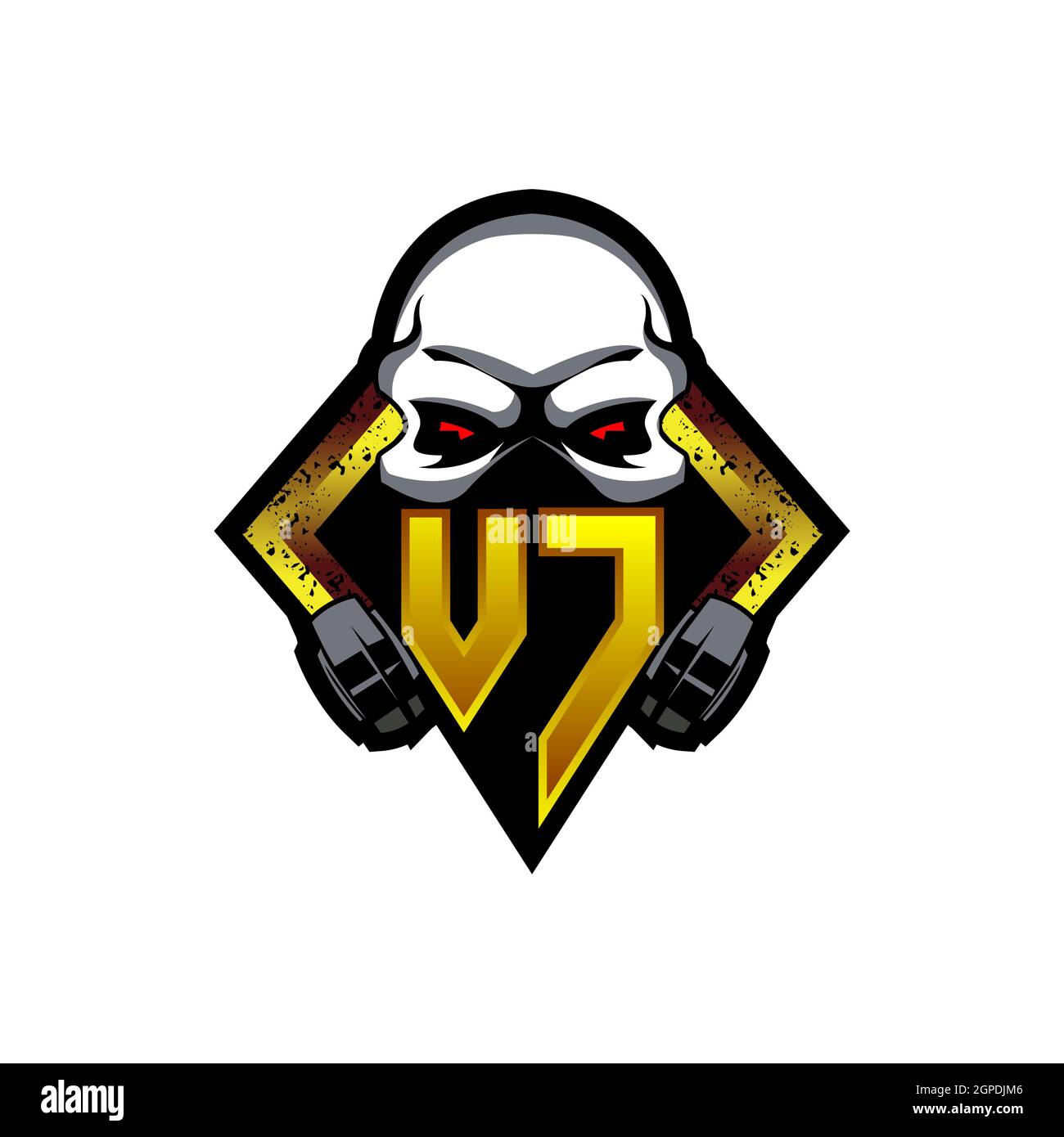YC Logo ESport Gaming Initial with Blue Light Color design vector ...