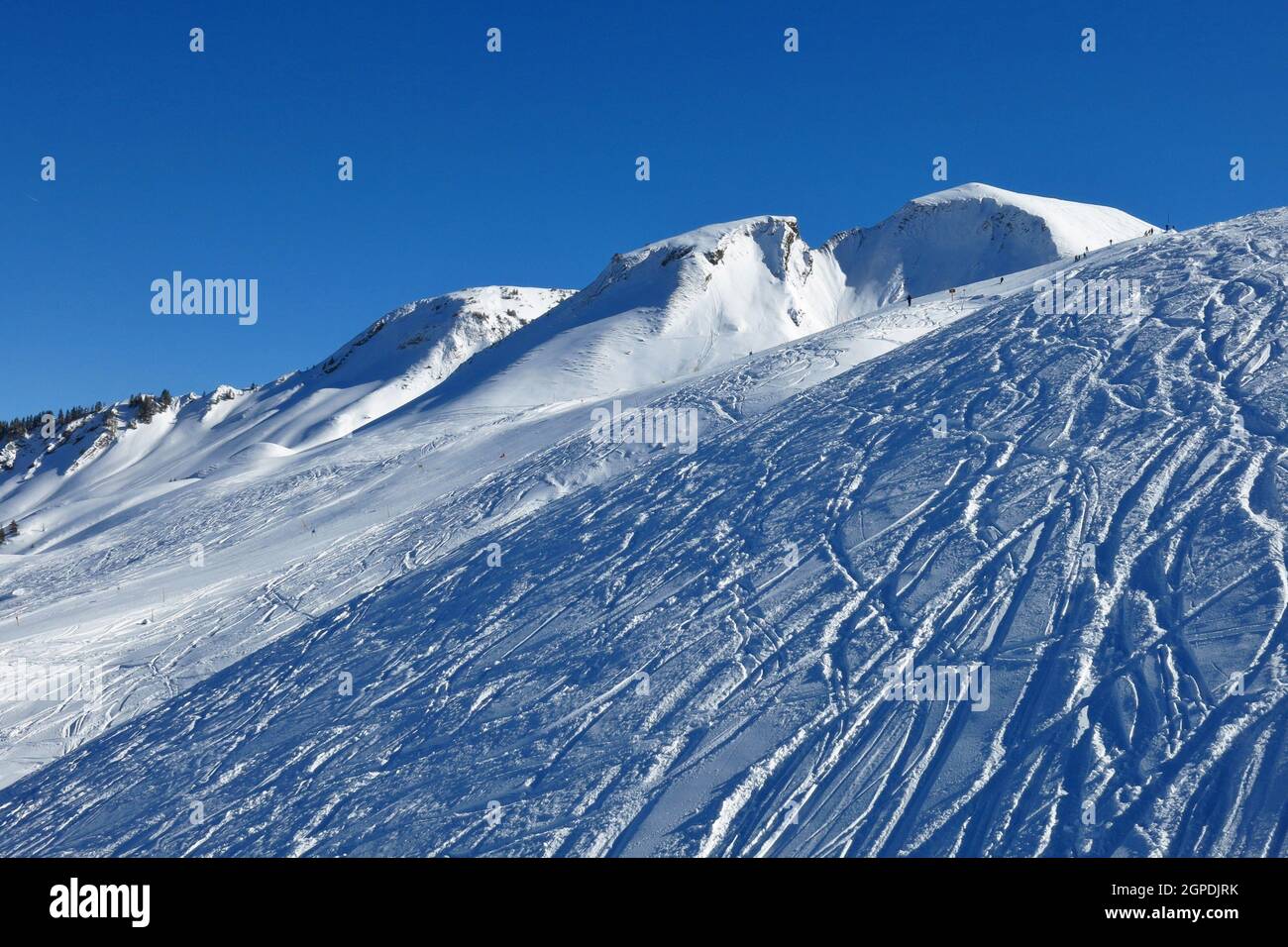 Winter landscape in Stoos, ski area Stock Photo - Alamy
