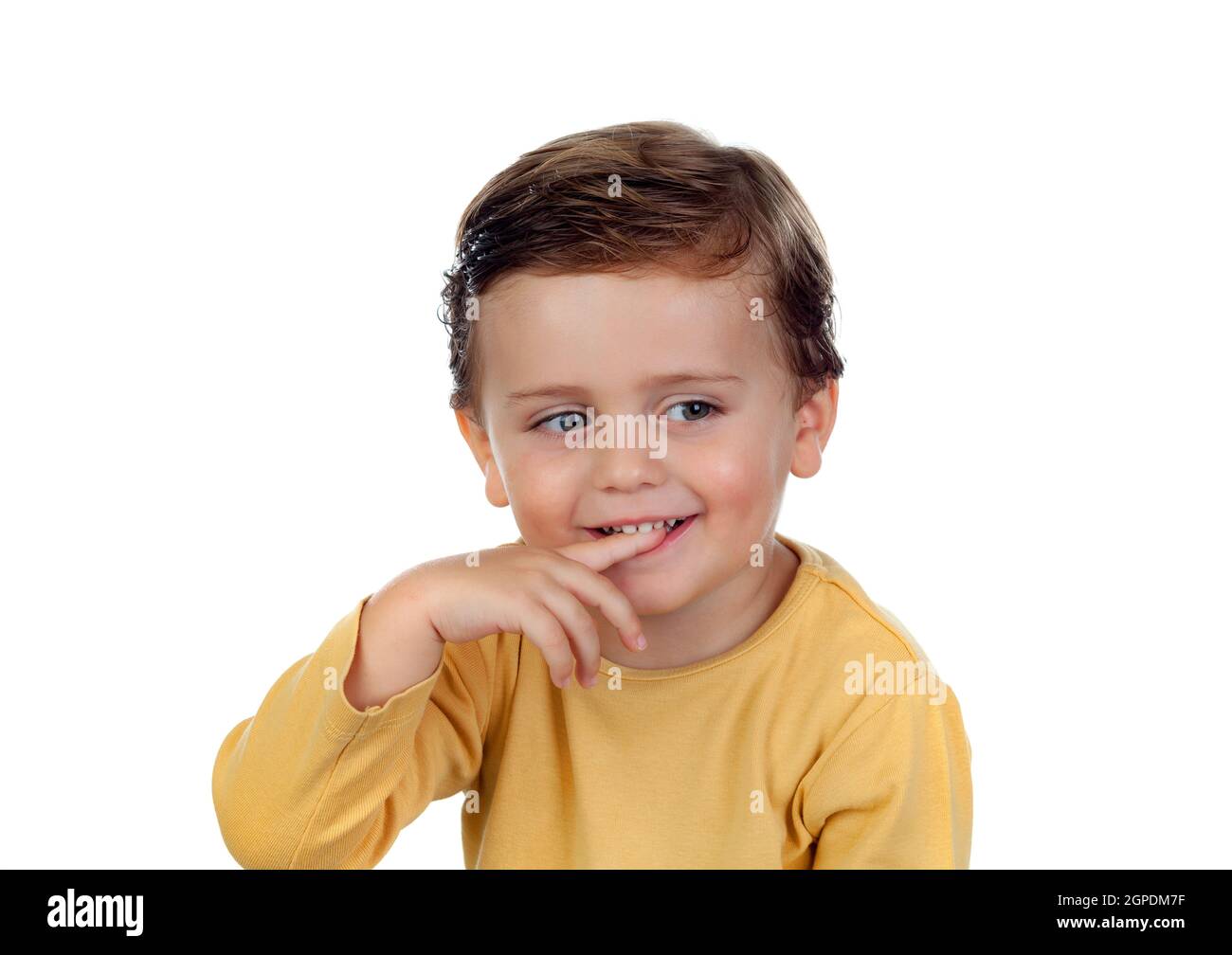 Adorable small child two years old isolated on a white background Stock ...