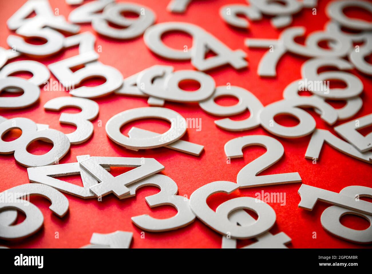 Mathematics background made with solid numbers on a board. Isolated on ...