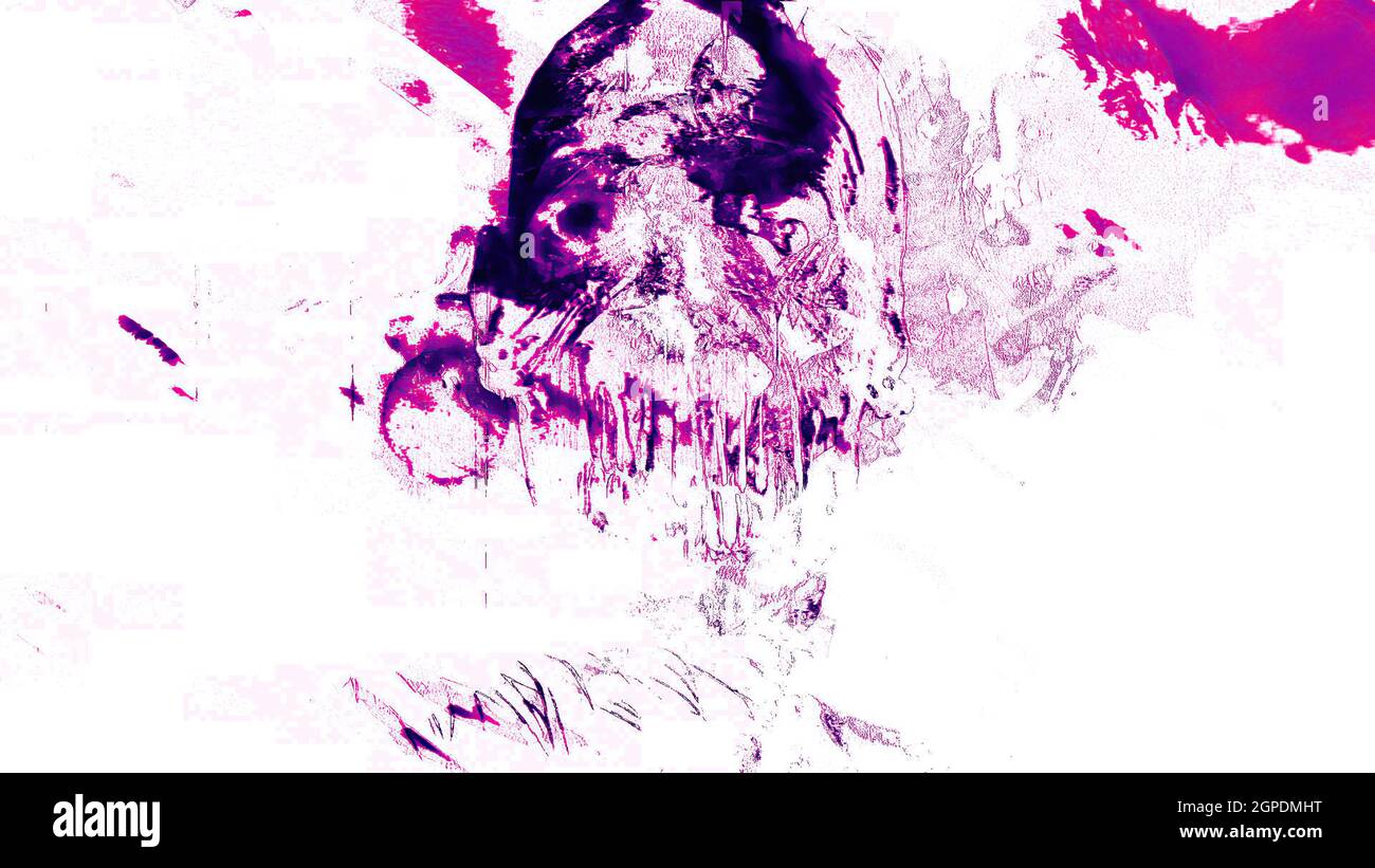 3d illustration - Horror Zombie With scary Effects Stock Photo - Alamy