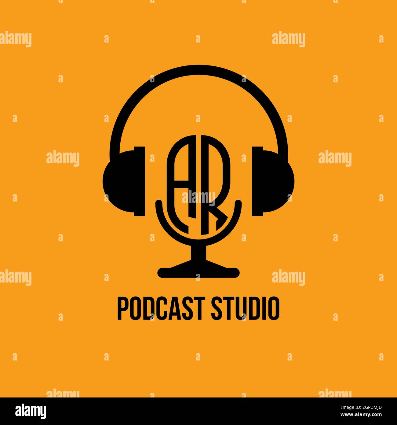 AR Logo ESport Gaming Initial with Blue Light Color design vector ...