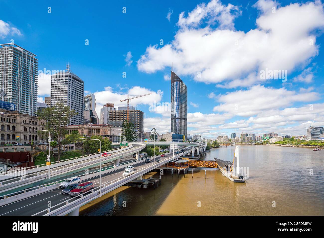 Brisbane city skyline and Brisbane river in Australia Stock Photo - Alamy