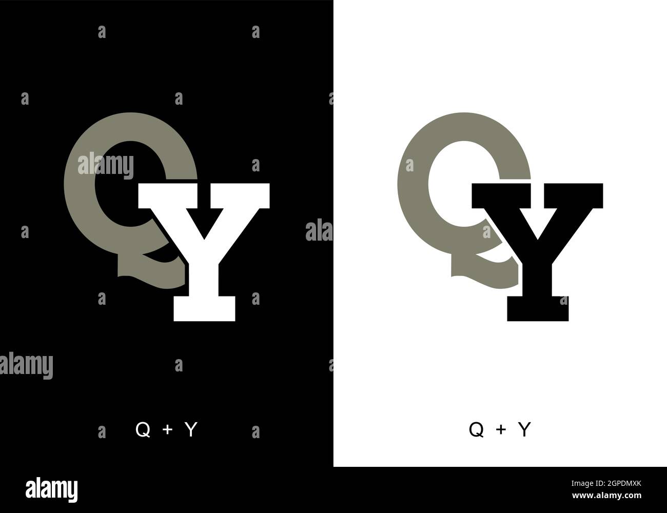 Qy letters Stock Vector Images - Alamy