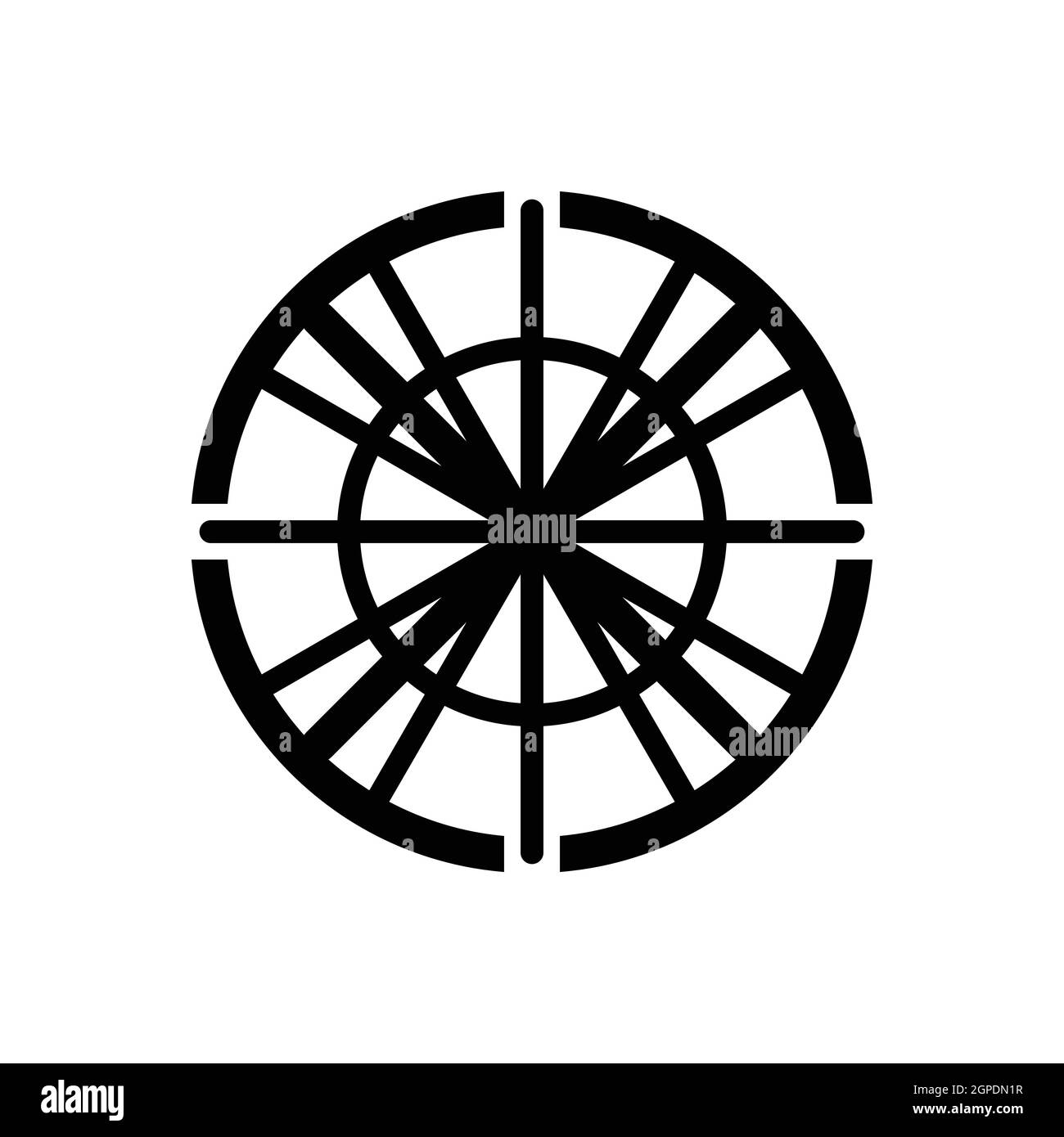 Target aim icon, archer sports game symbol. Game aiming sight dot ...