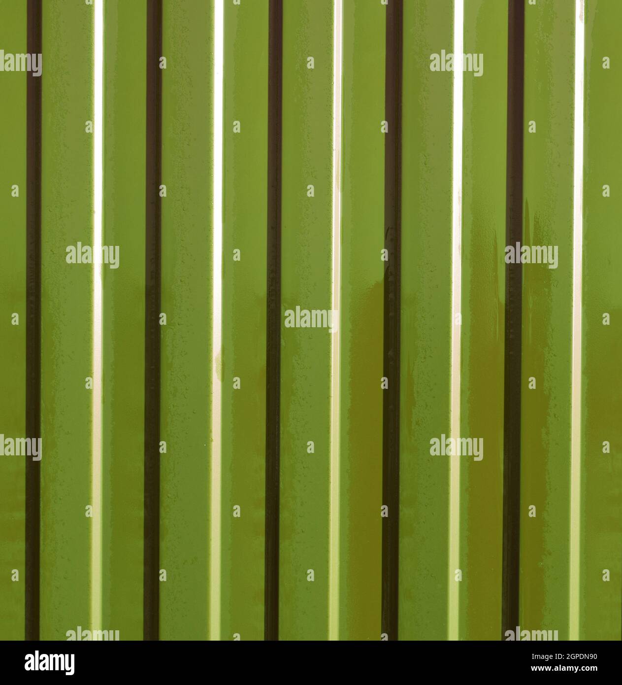 Diagonal pattern of metal profile. Fences from the galvanized iron ...