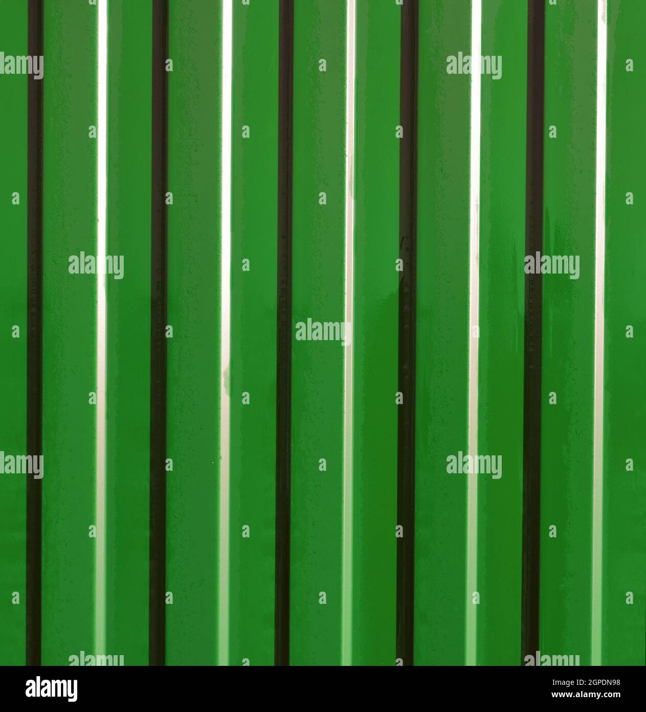 Diagonal pattern of metal profile. Fences from the galvanized iron ...