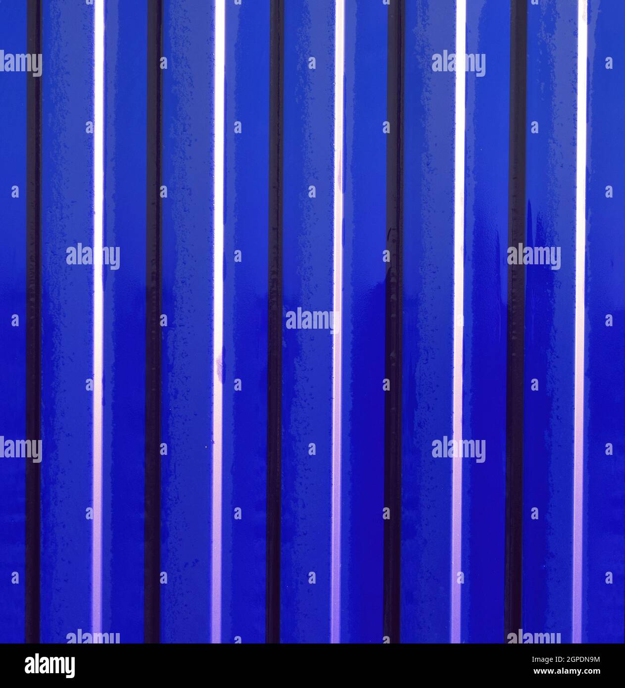 Diagonal pattern of metal profile. Fences from the galvanized iron ...