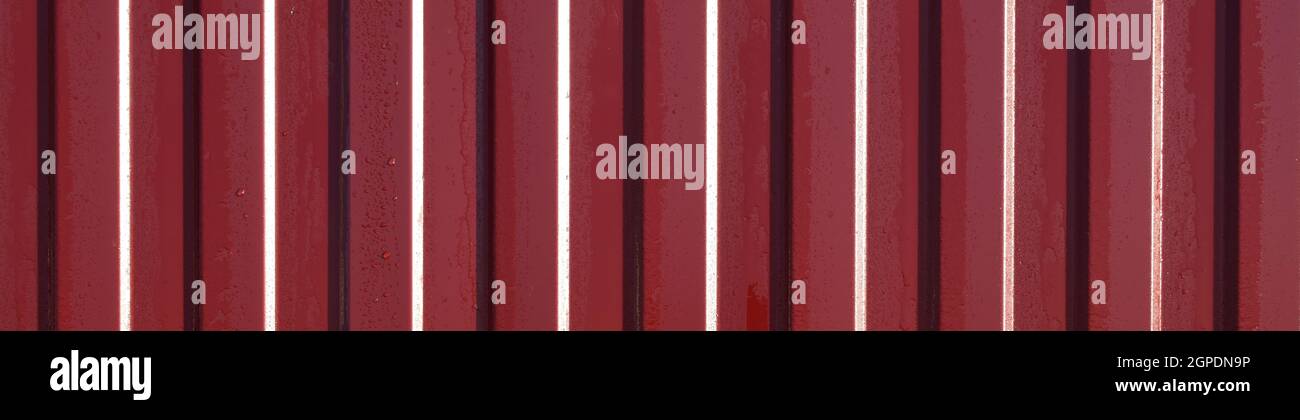 Diagonal pattern of metal profile. Fences from the galvanized iron ...