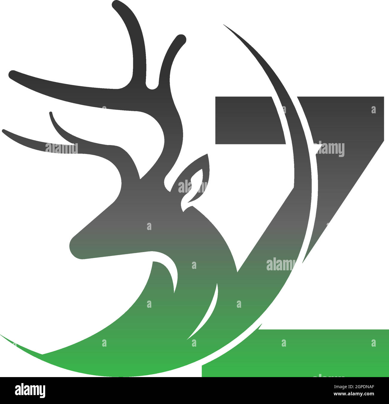 Letter Z icon logo with deer illustration design Stock Vector Image ...