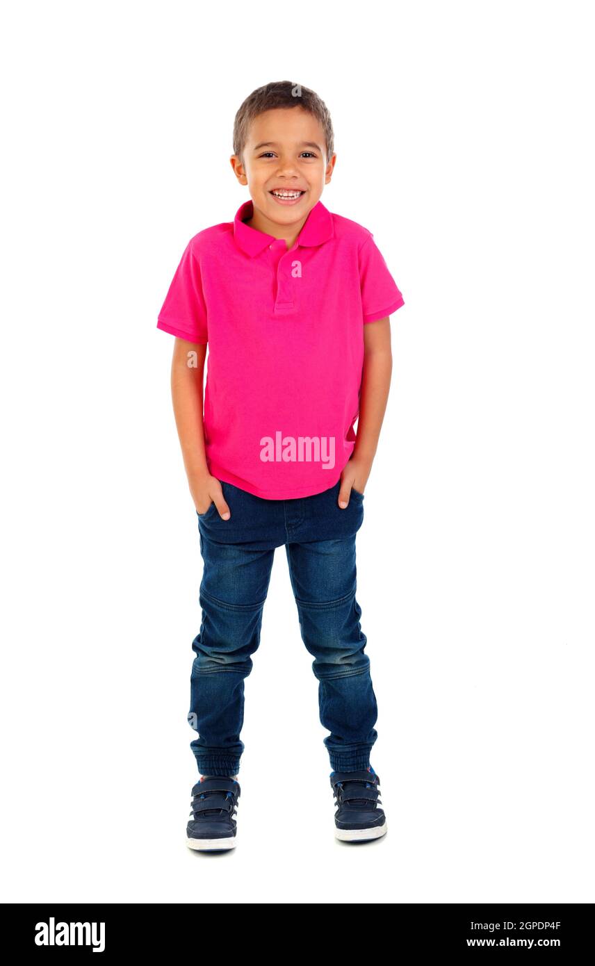 Full portrait of a beautiful child isolated on a white background Stock ...