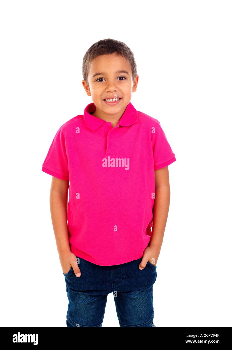 Full portrait of a beautiful child isolated on a white background Stock ...