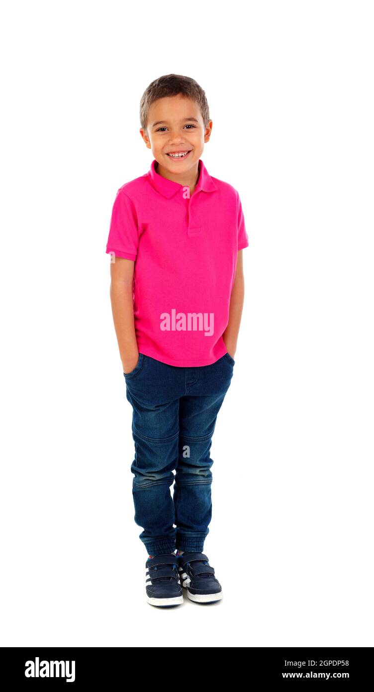 Full portrait of a beautiful child isolated on a white background Stock ...