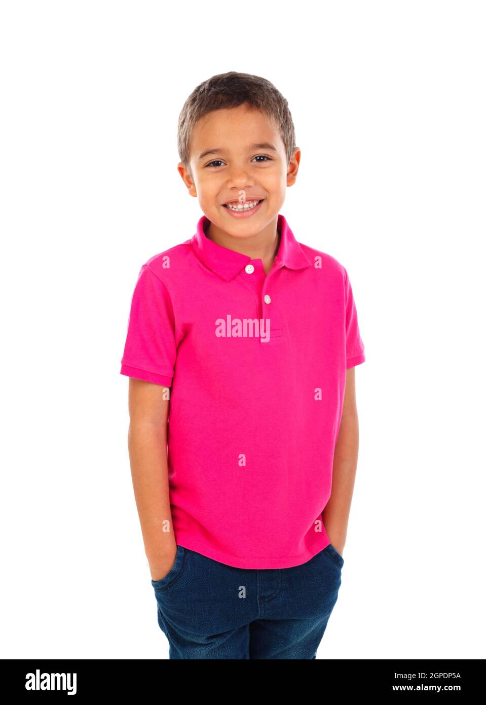 Full portrait of a beautiful child isolated on a white background Stock ...