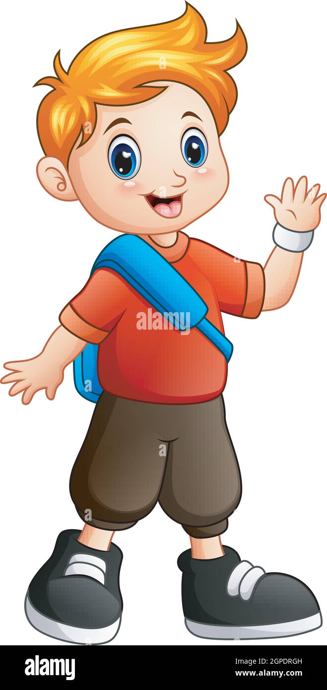 Children Waving Clipart