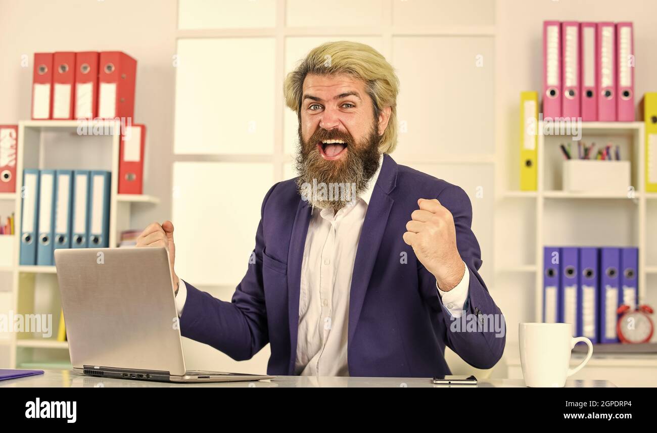 Company executive working with documents. Mature man business ...